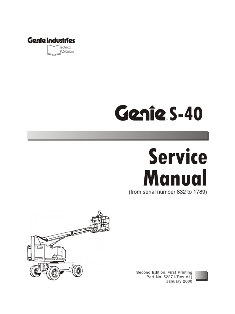 Genie S40 Manual | PDF | Four Wheel Drive | Diesel Engine