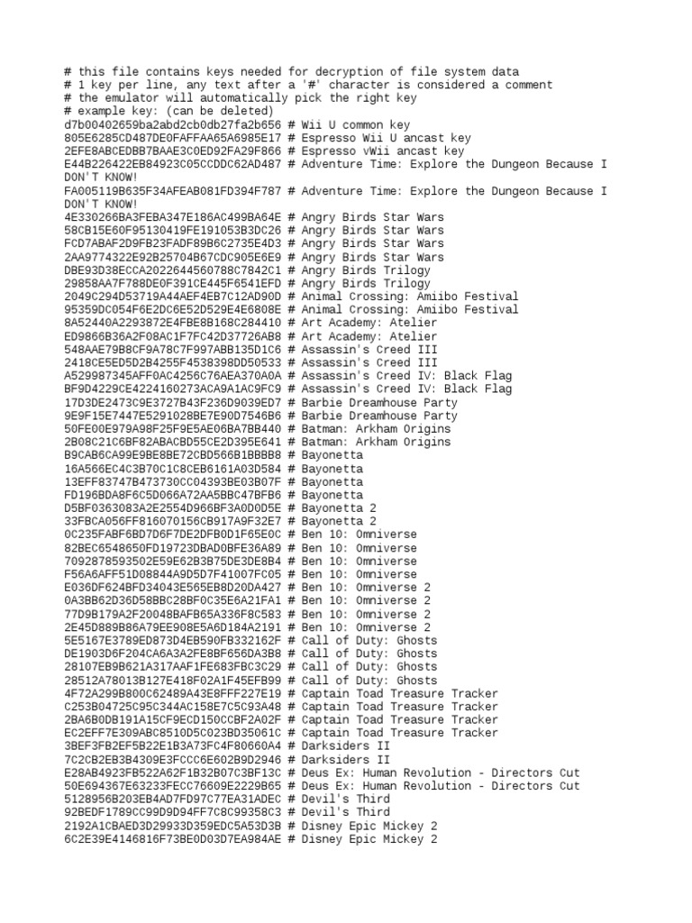 Keys Cemu | PDF | Nintendo | Nintendo Hardware