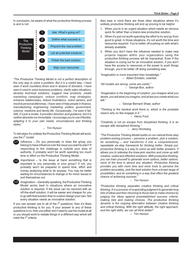 Think Better 7 | PDF | Thought | Applied Psychology