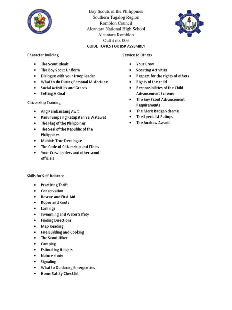 Guide Topics For BSP Assembly | PDF