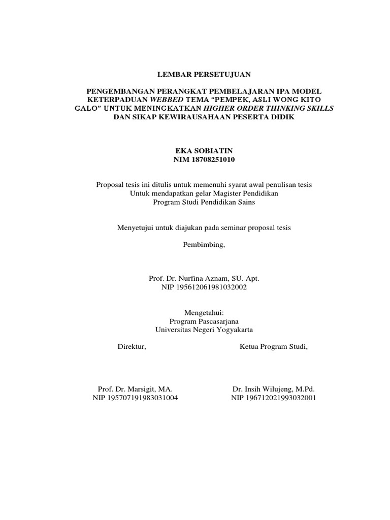 Lembar Persetujuan Sempro | PDF