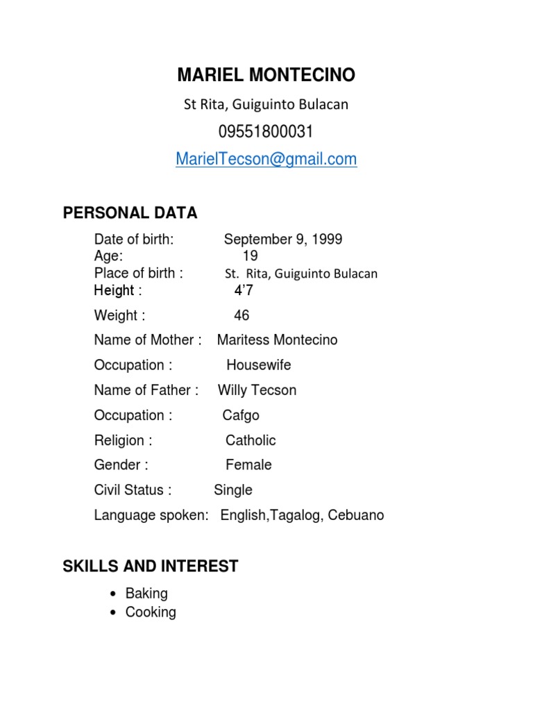 Mariel Resume | PDF Mariel Resume | PDF