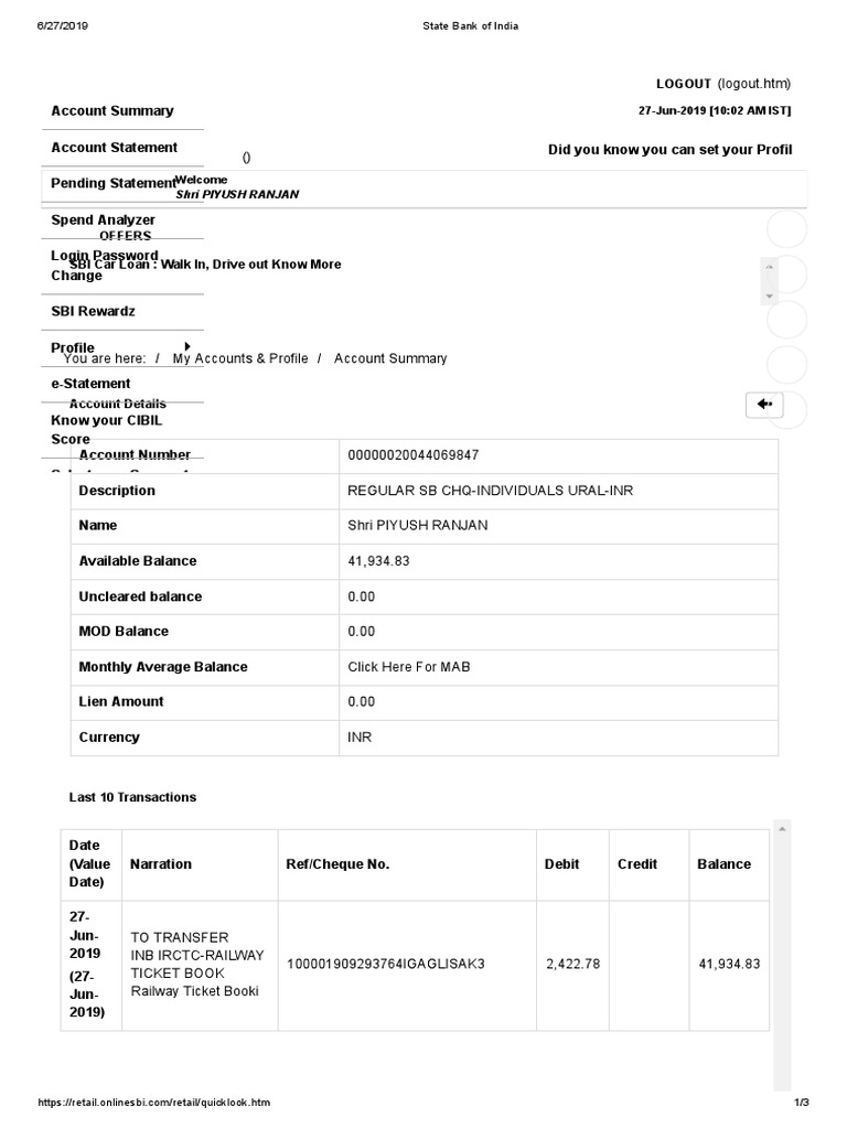 State Bank of India PDF | PDF
