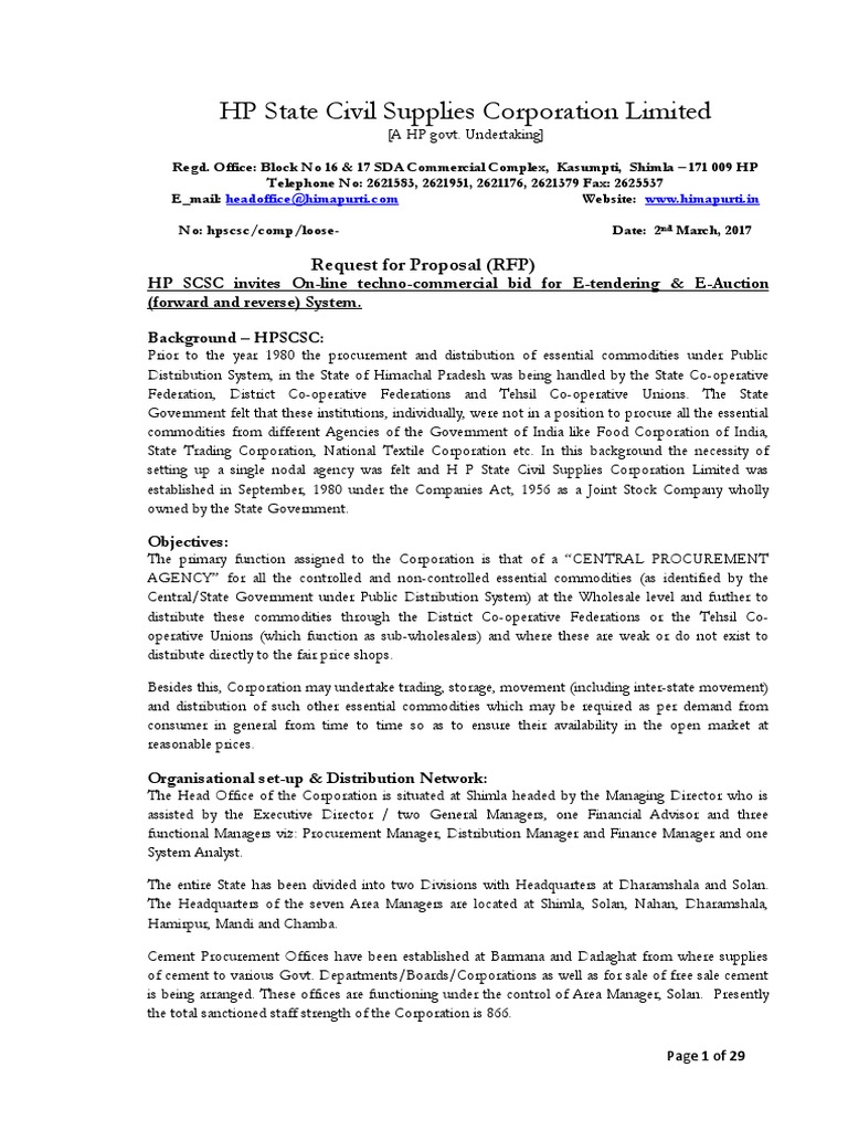 Working of HPSCSC | PDF | Information Security | Request For Proposal