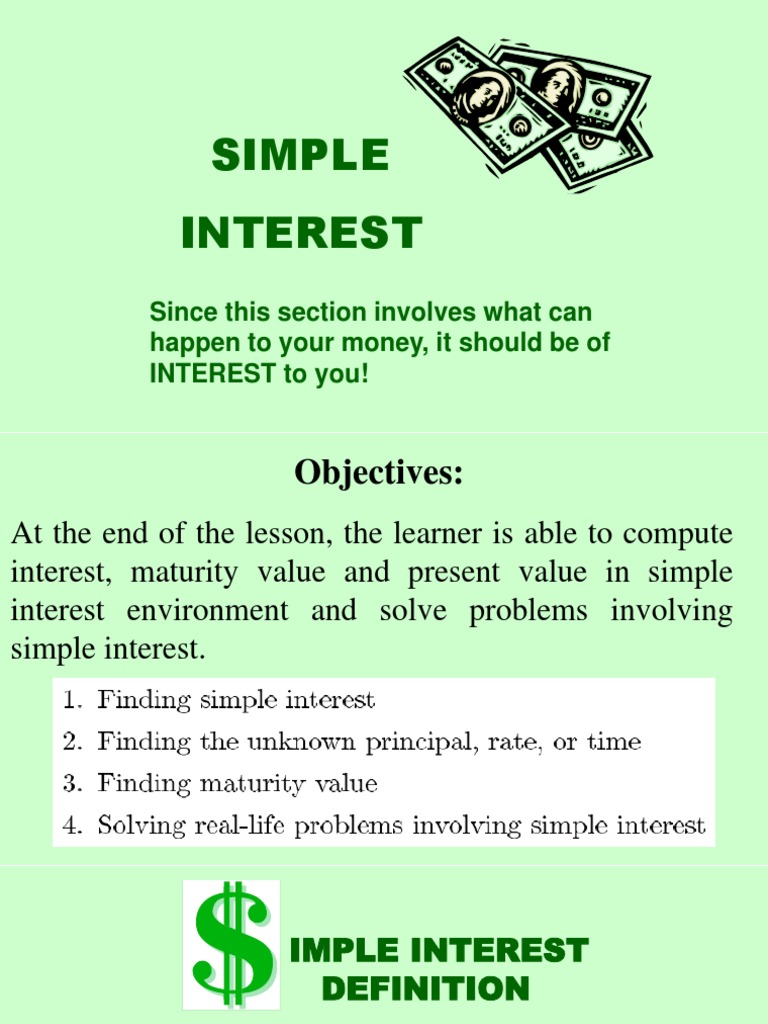 Simple Interest | PDF | Interest | Interest Rates