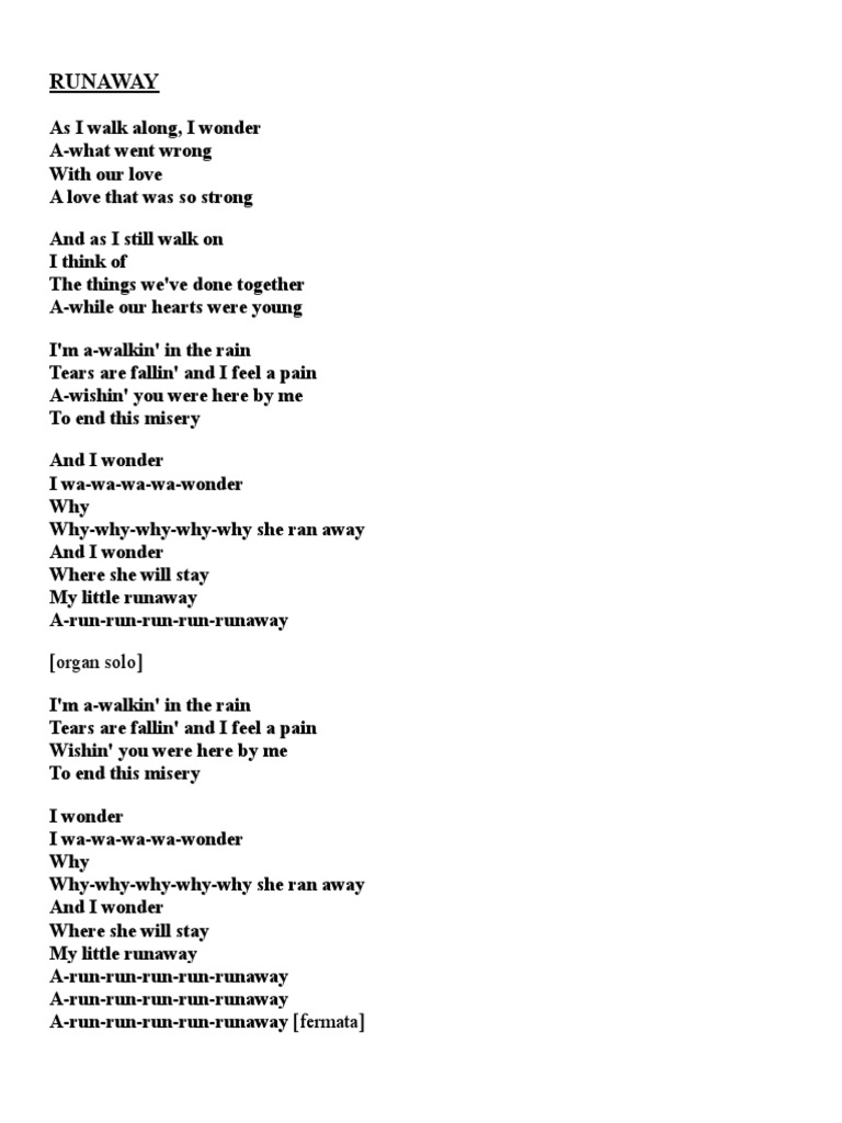 Runaway Lyrics RUNAWAY LYRICS KING, Julia Michaels | New Life