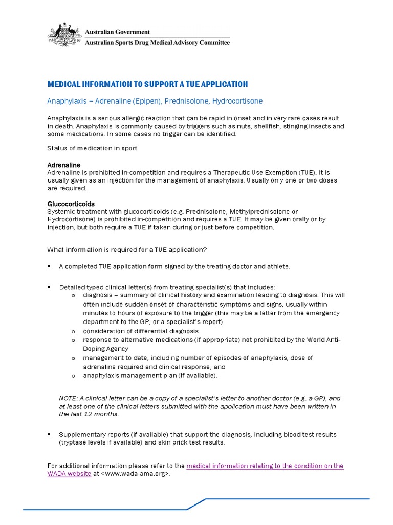 Anaphylaxis Fact Sheet | PDF