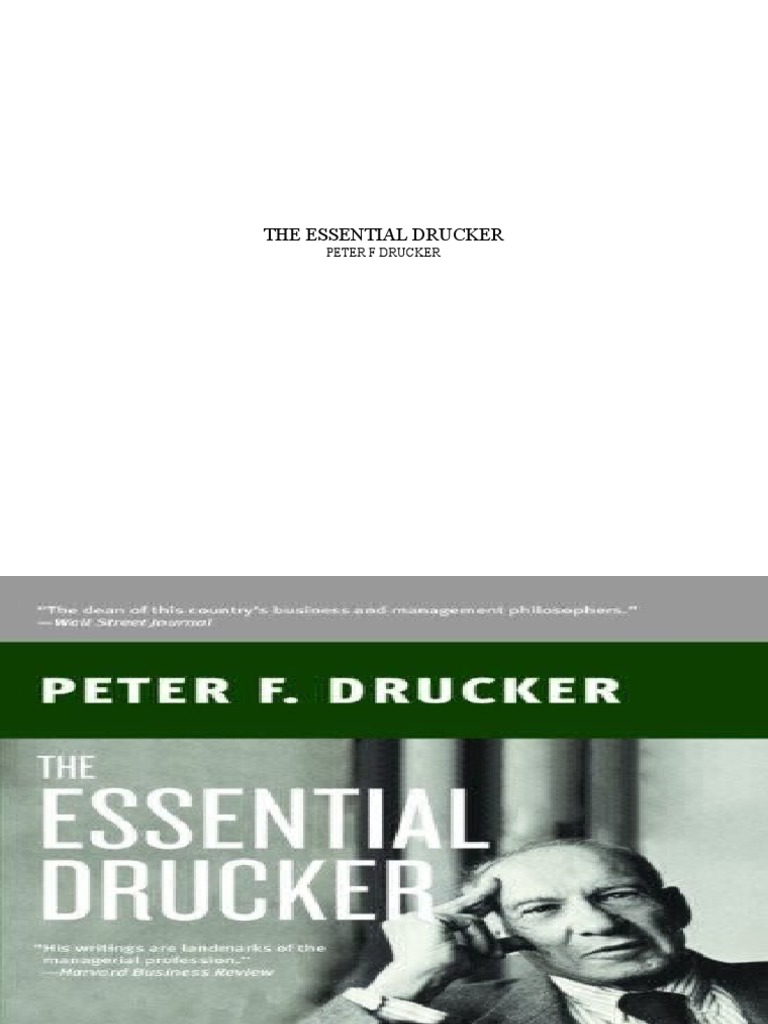 The Essential Drucker Sabru | PDF