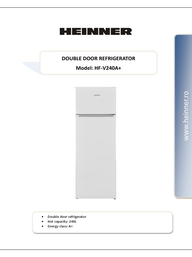 Manual Frigider 2 Usi Heinner | PDF | Refrigerator | Building Engineering