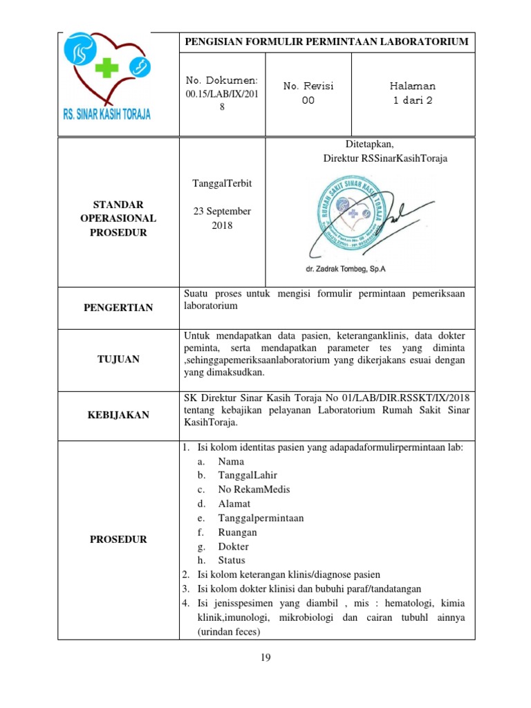 Panduan Pengisian Formulir Lab | PDF | Sains & Matematika