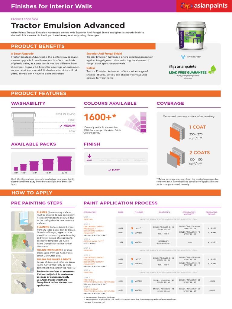 Tractor Emulsion Advanced | PDF | Paint | Materials