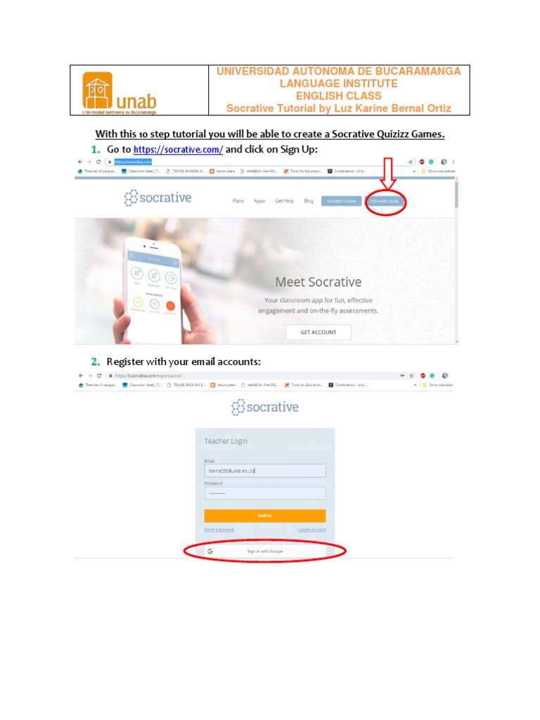 Socrative Tutorial Create Online Quizzes | PDF