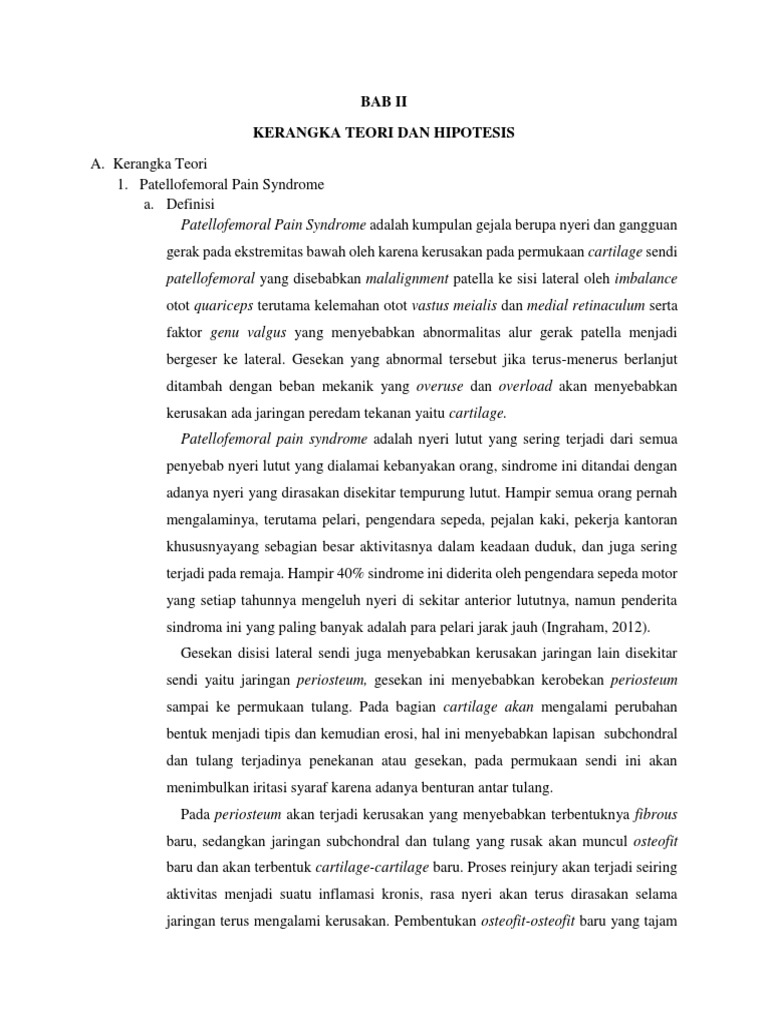 Patellofemoral Pain Syndrome | PDF