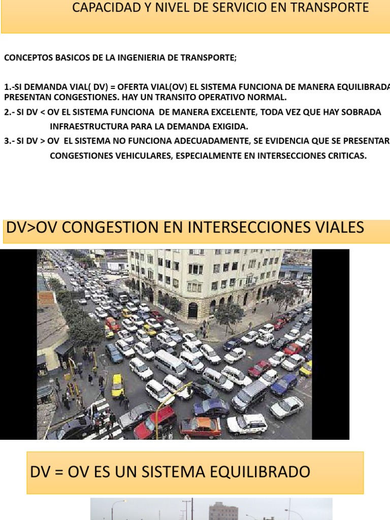 Capacidad y Nivel de Servicio Vial | PDF | Intersección (carretera) | Transporte