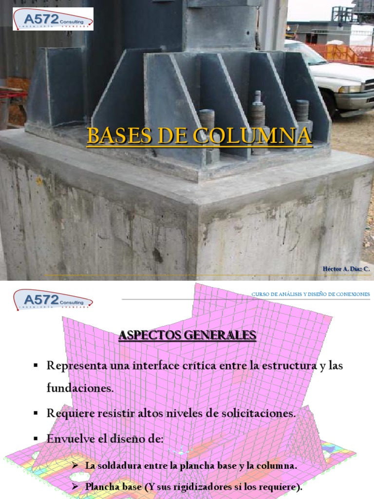Conexiones - Bases de columnas | Doblar | Ciencia de los Materiales