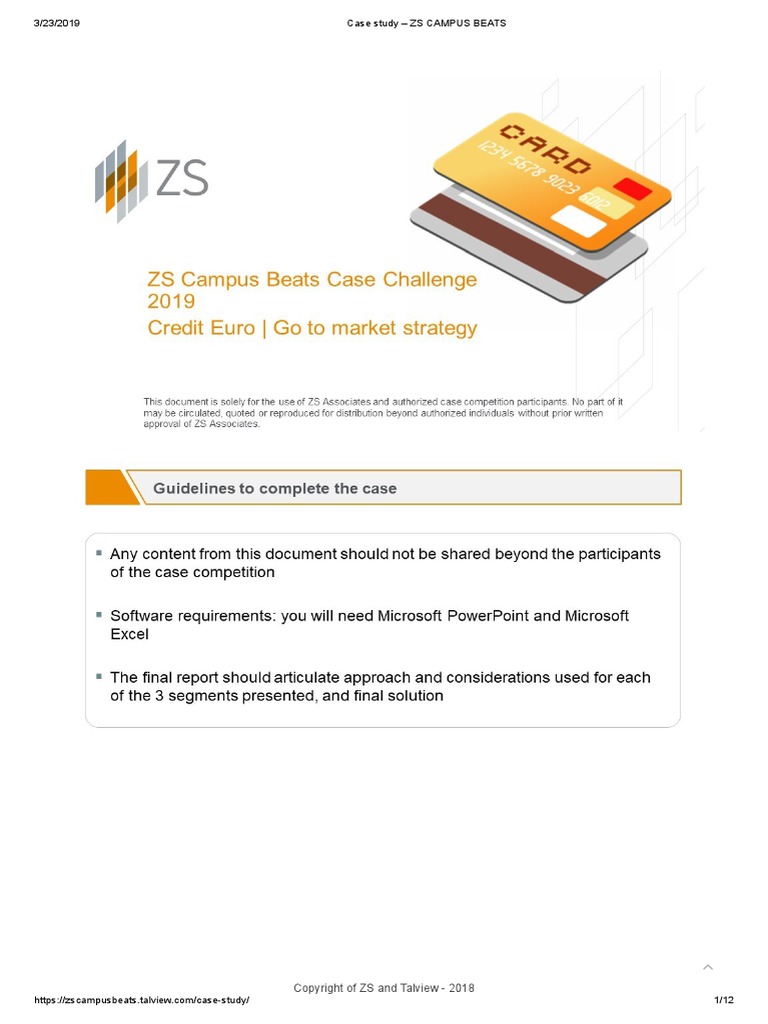 Case Study - ZS CAMPUS BEATS PDF | PDF | Download | Intellectual Property Law