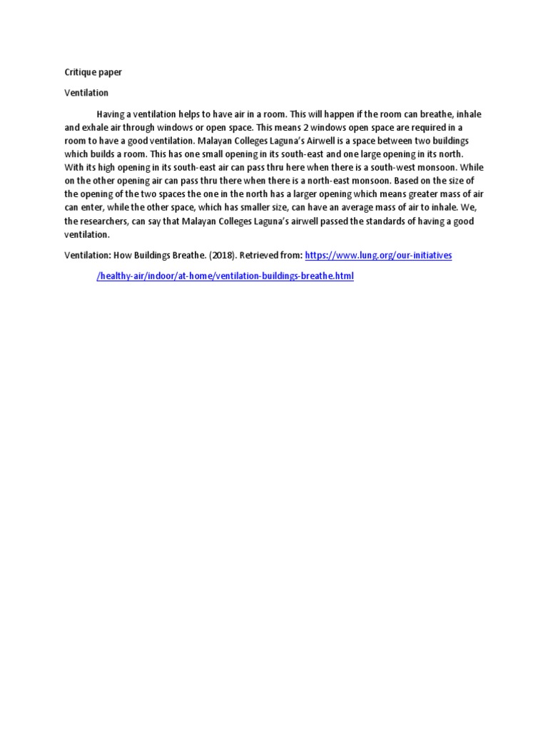 Critique Paper | PDF