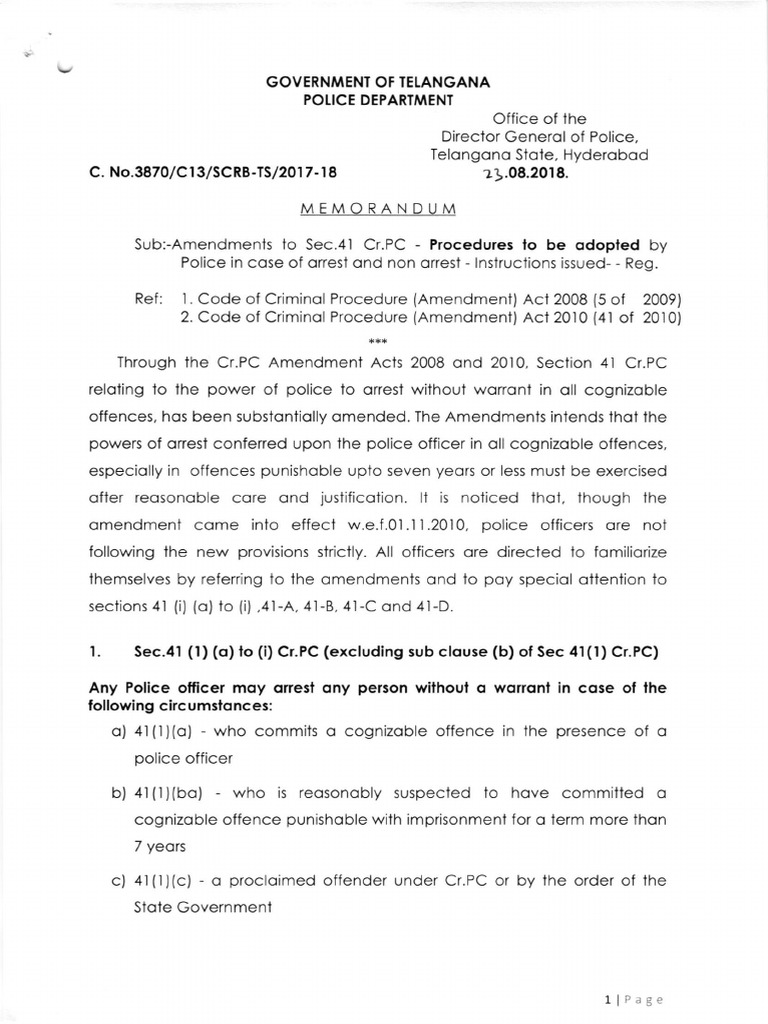 Sec.41 of CR - PC | PDF | Misconduct | Public Law
