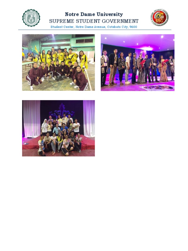 Supreme Student Government: Notre Dame University | PDF