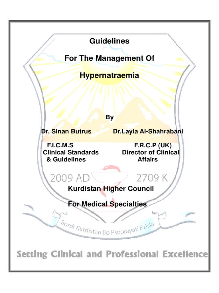 Guideline, Management of Hypernatremia | PDF | Medical Specialties | Clinical Medicine