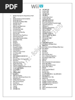 Wii U Title Keys 1nd | PDF | Nintendo | Video Games
