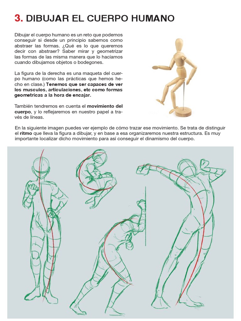 Manual De Dibujo Capítulo3 Dibujar El Cuerpo Humano Pdf Cuerpo Humano