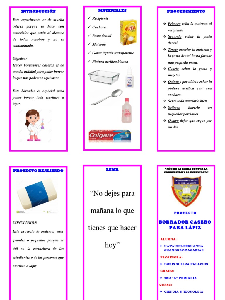 Triptico Borrador Casero