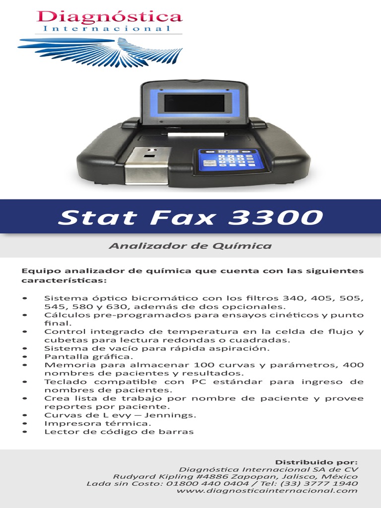 Analizador Químico Stat Fax 3300 | PDF | Informática