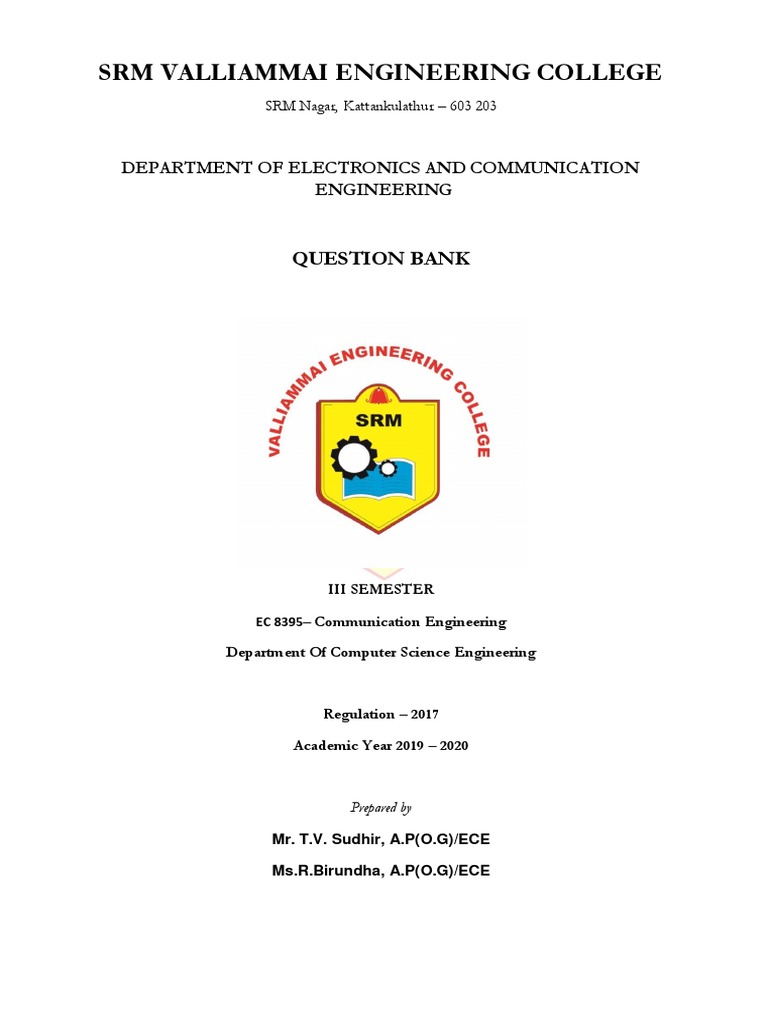 Communication Engineering Question Bank | PDF | Frequency Modulation ...