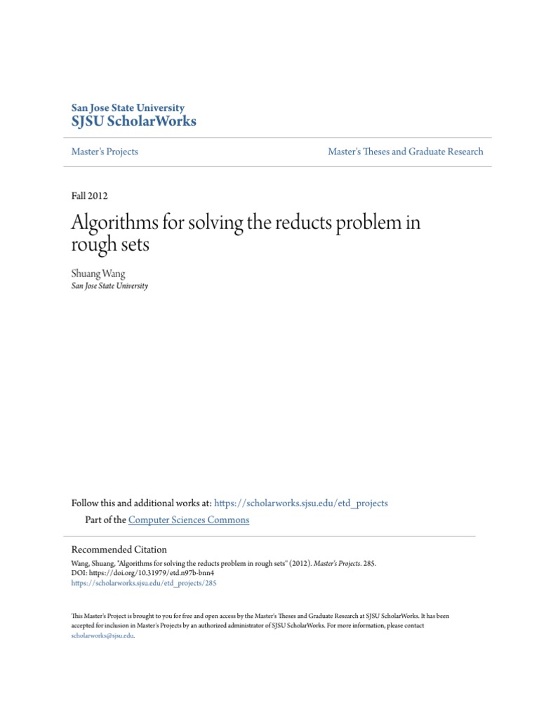 Rough Set Algo For Reduct Computation Pdf Genetic Algorithm String Computer Science 