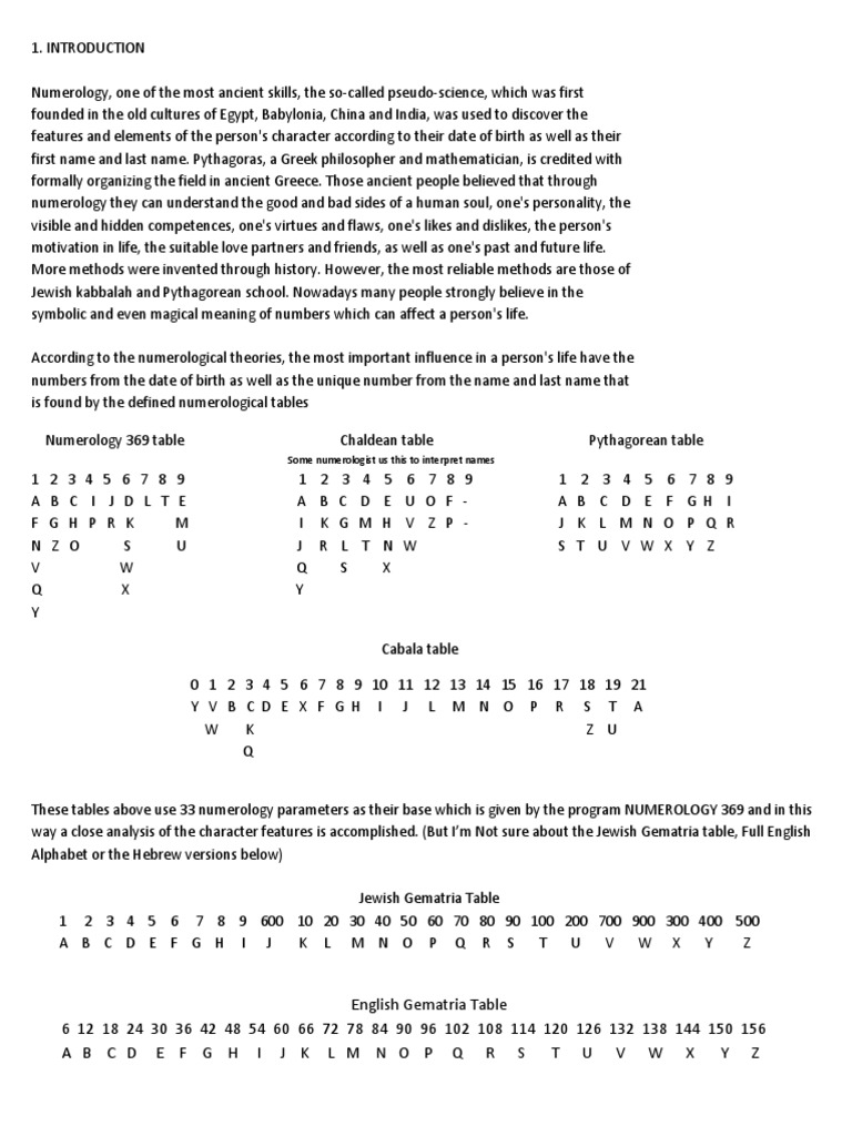 Numerology Study | PDF | Angel