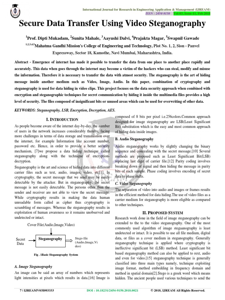 Video Steganography Project | PDF | Cryptography | Crime Prevention
