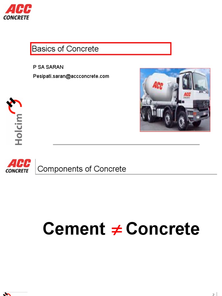 Concrete Basics | PDF | Concrete | Building Engineering
