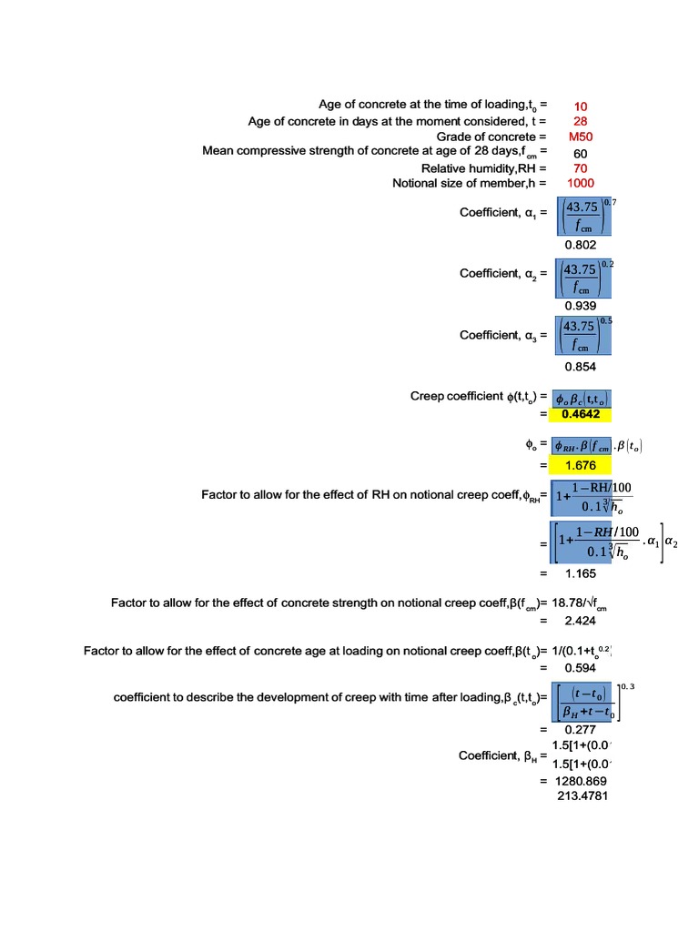 Creep Calculation | PDF | Nature