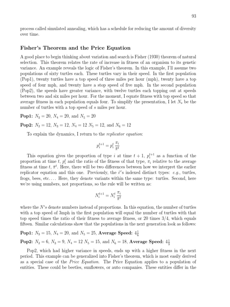 Fisher's Theorem PDF | PDF | Scientific Theories | Teaching Mathematics