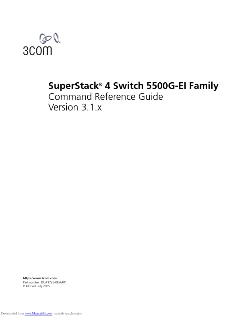 Superstack 4 Switch 5500G-Ei Family: Command Reference Guide | PDF | Radius | File Transfer Protocol