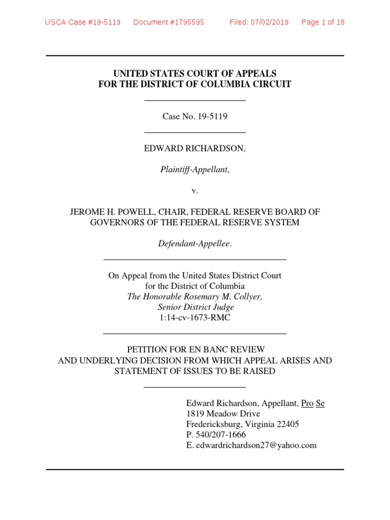 Statement of Issues To Be Raised Filed | PDF | United States District ...