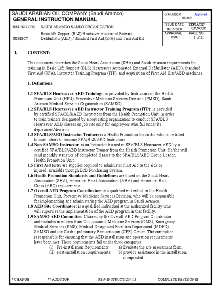 Saudi Aramco Samso Organization PDF | PDF | Emergency Medical Services ...