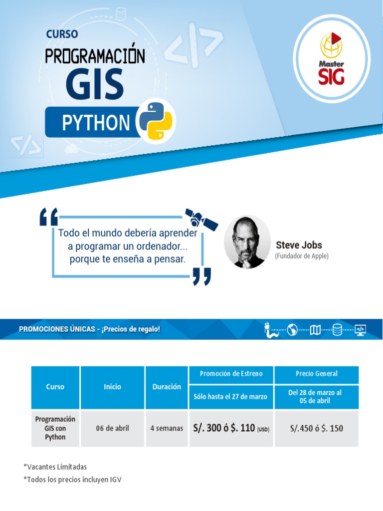 Programacion Gis Python Master Sig Pdf Python Lenguaje De Programación Flujo De Control