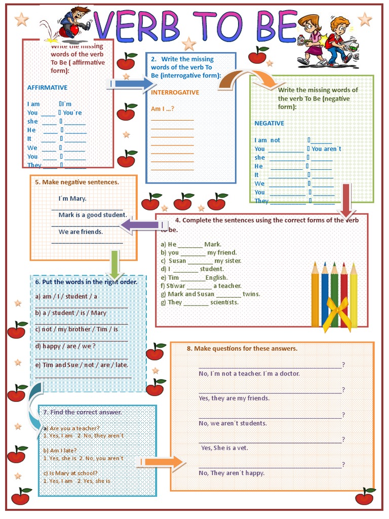 Verb To Be Present Worksheet | PDF | Morphology | Onomastics