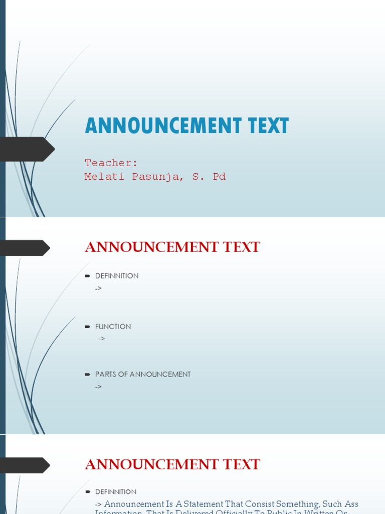 School Event Announcements Guide | PDF | Learning | Behavior Modification