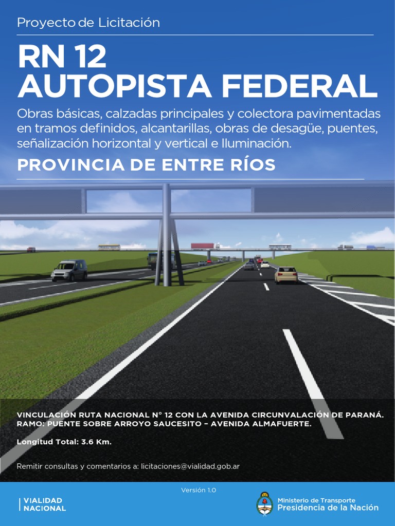 RN 12 Entre Rios | PDF | Transporte por carretera | Transporte