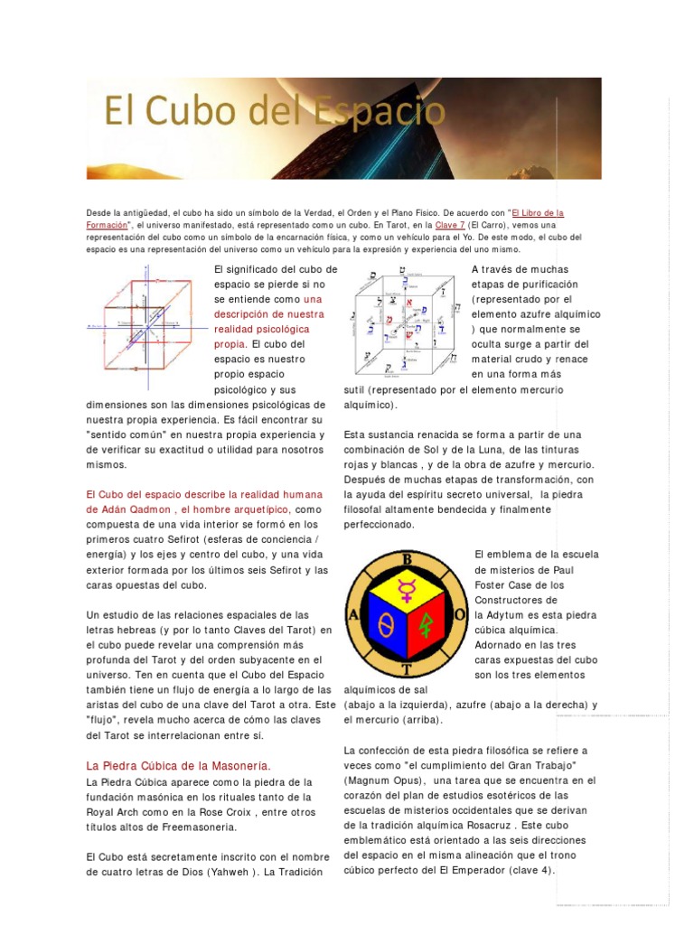 El Cubo como Símbolo de la Realidad Psicológica y Espiritual en la ...