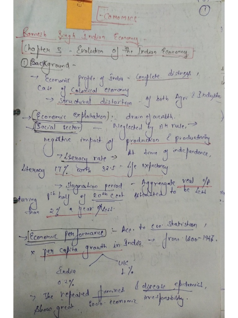 Ramesh Singh Economic Notes | PDF