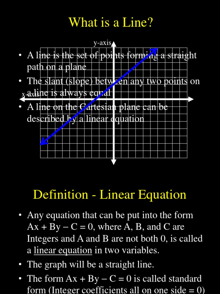 What Is A Line?: Y-Axis | PDF | Line (Geometry) | Slope