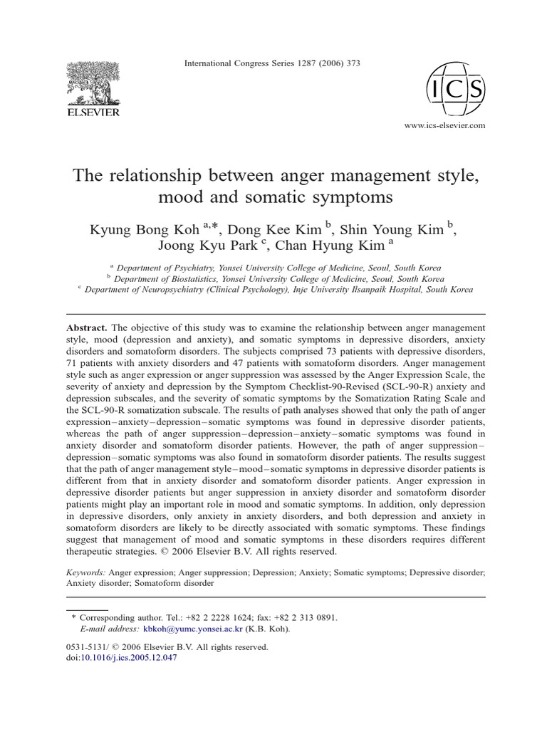 Anger Management Journal | PDF | Mental Disorder | Depression (Mood)