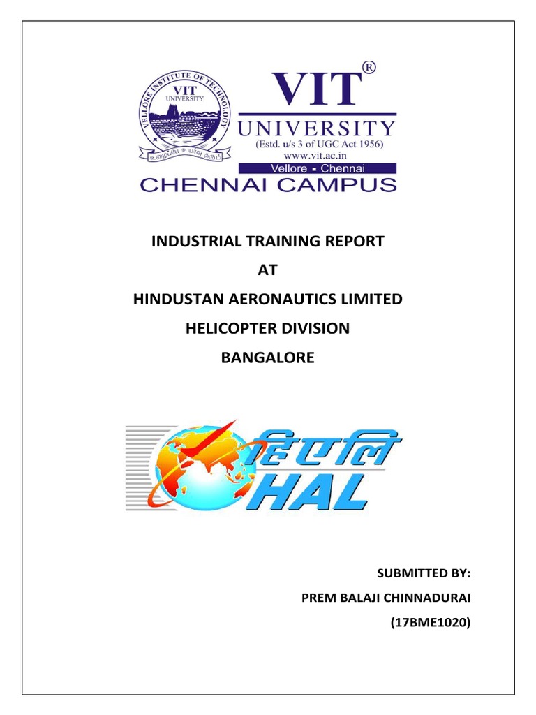 HAL Internship Report | Helicopter Rotor | Transmission (Mechanics)