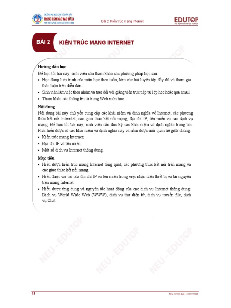 02.NEU ICT101 Bai2 v1.0014111205 PDF | PDF