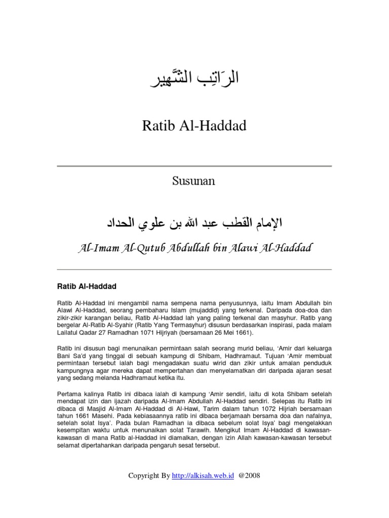 Ratib Al-Haddad | PDF