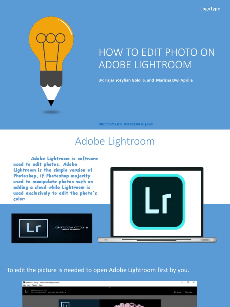 How To Edit Photo On Adobe Lightroom: Logotype | PDF | Computers